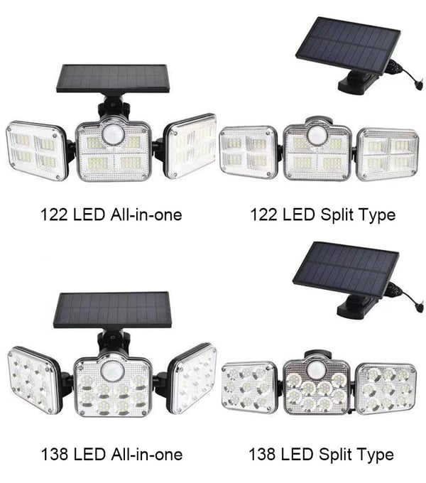 Three Heads Solar Wall Light – aurora07-1